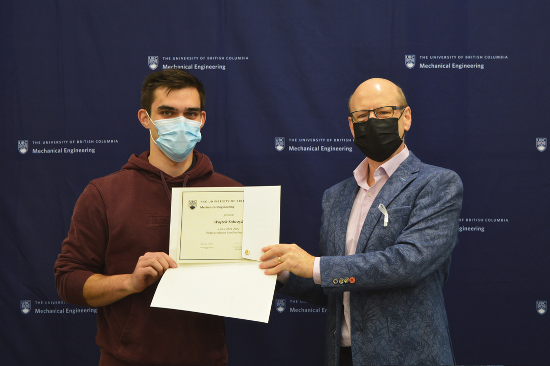 2021 Academic and Leadership Awards - UBC Mechanical Engineering